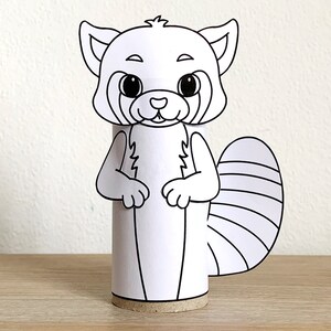 Red Panda Toilet Paper Roll Craft Asian Animal Jungle Party Coloring ...