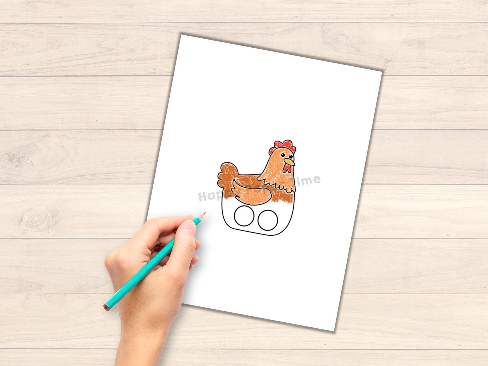 Chicken Paper Craft Printable Farm Animal Finger Puppet Kids | Etsy