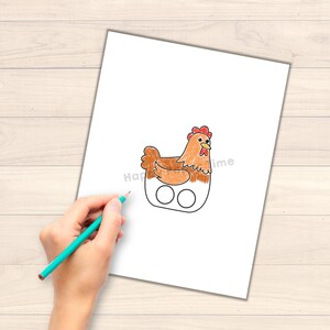 Chicken Paper Craft Printable Farm Animal Finger Puppet Kids Craft Farm ...
