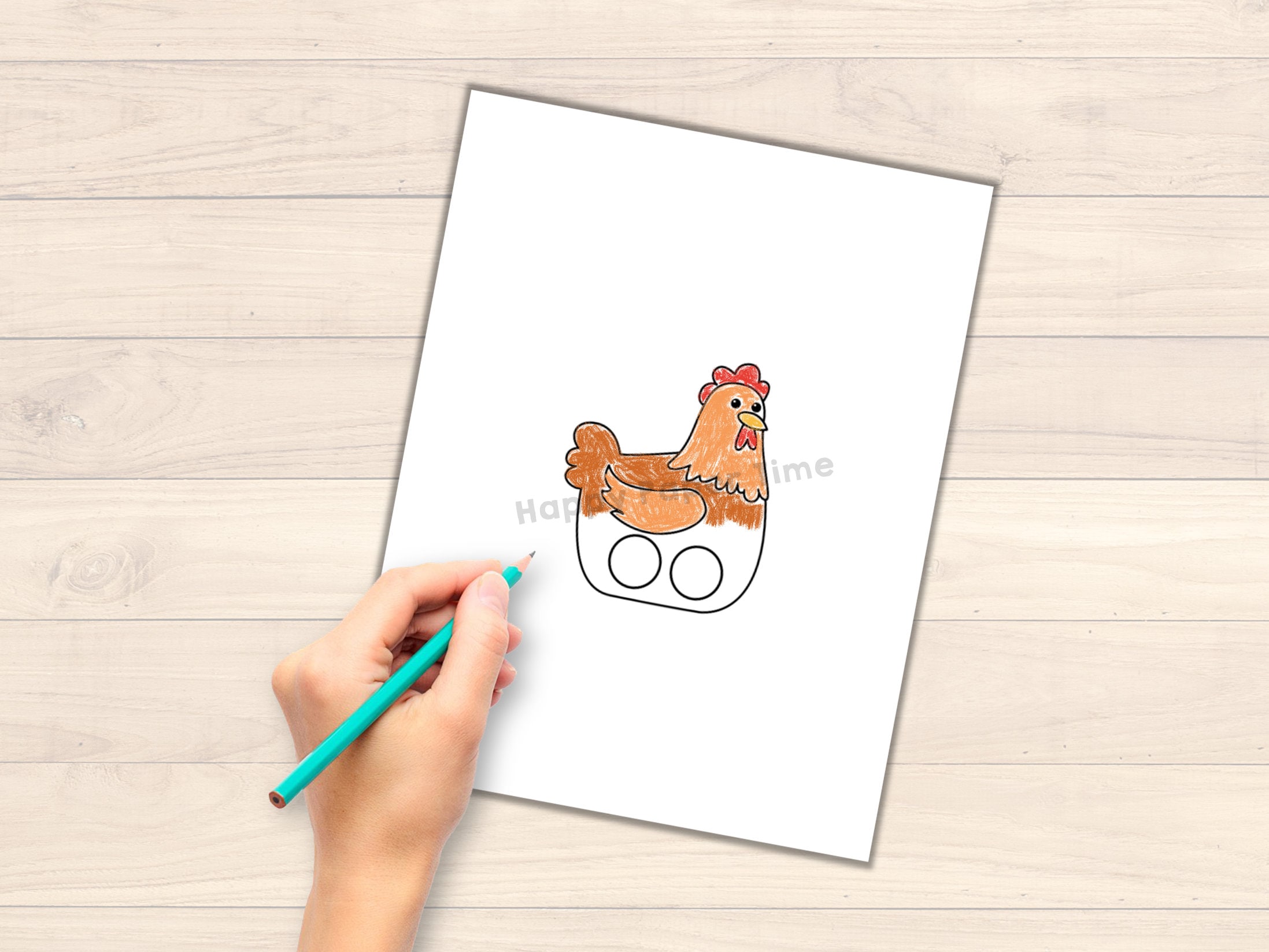 Chicken Paper Craft Printable Farm Animal Finger Puppet Kids - Etsy