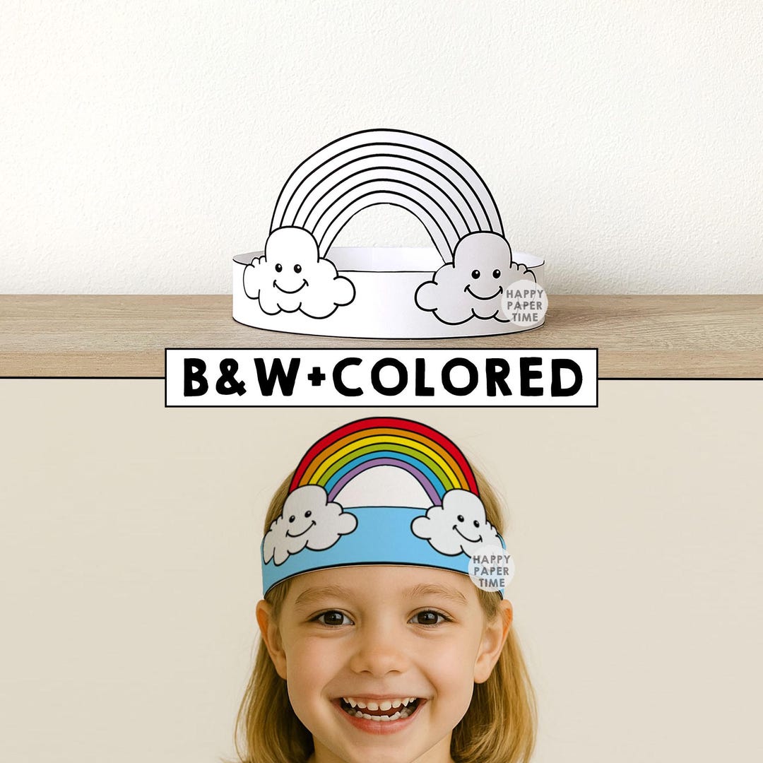 Rainbow Paper Crowns Headband Activity Astronomy Summer Spring ...
