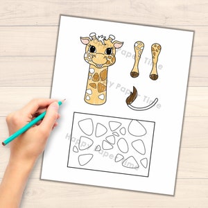 Giraffe Toilet Paper Roll Craft African Animal Safari Party Coloring ...