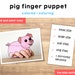 Pig Paper Craft Printable Farm Animal Finger Puppet Kids Craft Farm ...