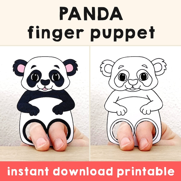 Panda Puppet - Etsy