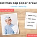 Postman Cap Hat Paper Crown Party Coloring Printable Kids Craft ...