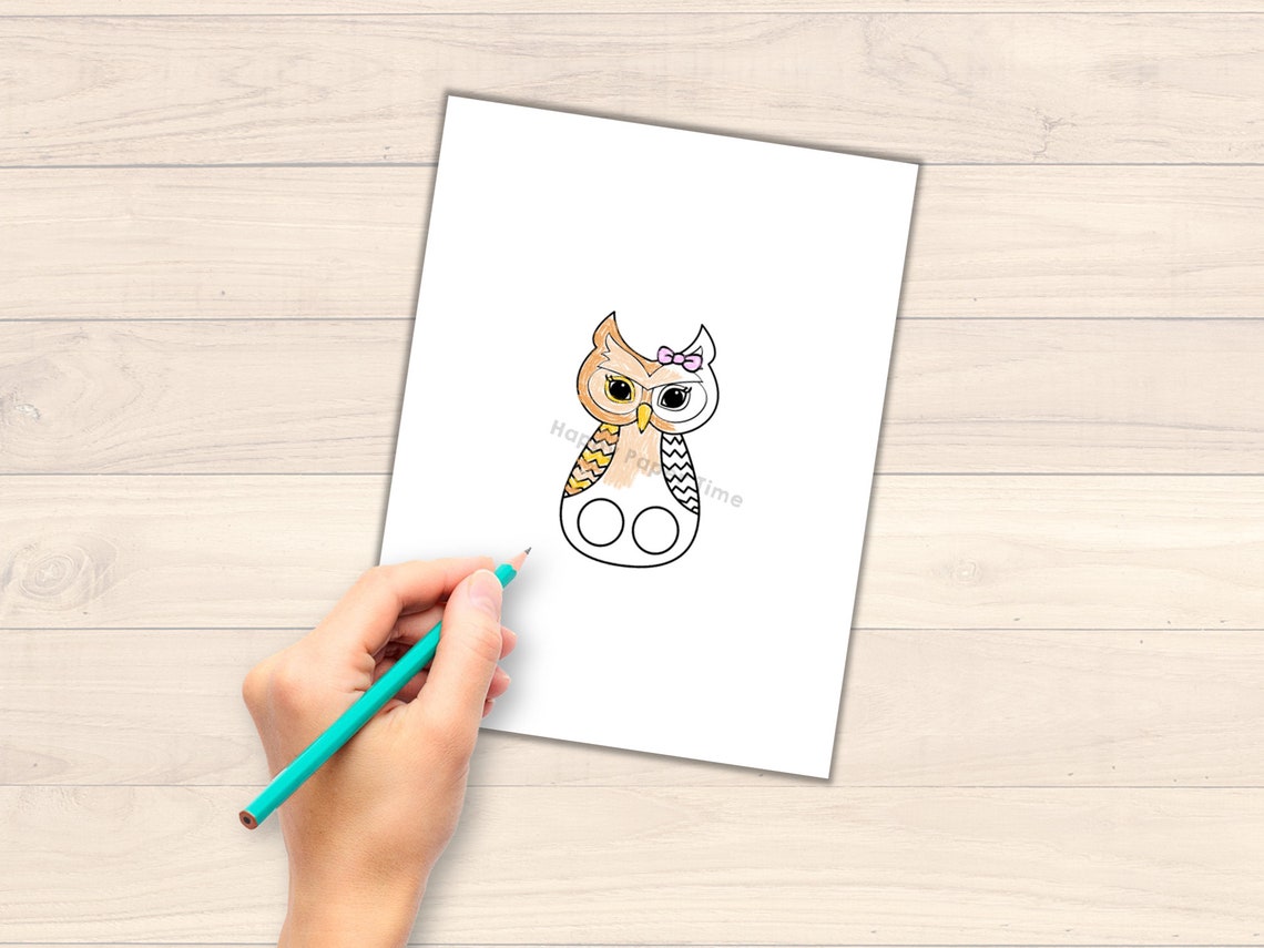 Owl paper craft printable woodland animal Finger Puppet Kids | Etsy