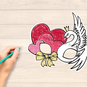 Swan Princess Party Printable Masks Fairytale Kids Party Mask Swan ...