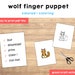 Wolf Paper Craft Printable Woodland Animal Finger Puppet Kids Craft ...