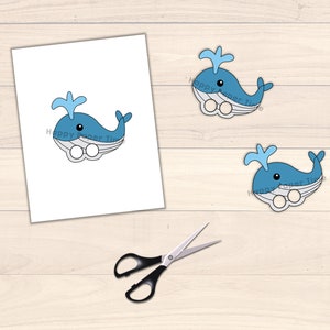 Whale Paper Craft Printable Ocean Animal Finger Puppet Kids Craft ...