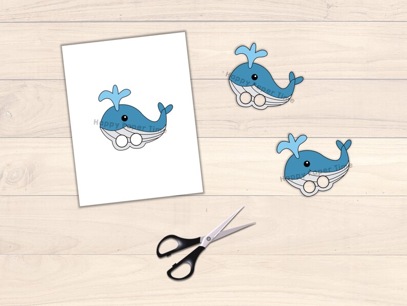 Whale Paper Craft Printable Ocean Animal Finger Puppet Kids - Etsy