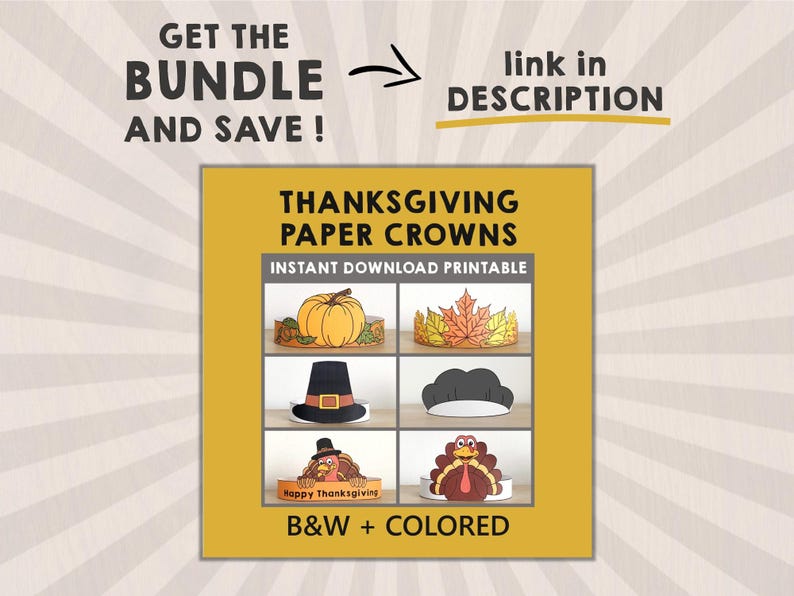 Pilgrim Hat Paper Headband Crown Thanksgiving Settler Party Printable ...