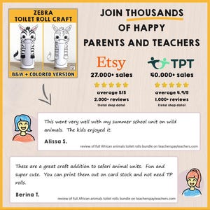 Zebra Toilet Paper Roll Craft African Animal Safari Party Coloring ...