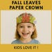 Fall Leaves Paper Headband Crown Hat Thanksgiving Autumn Party Coloring ...