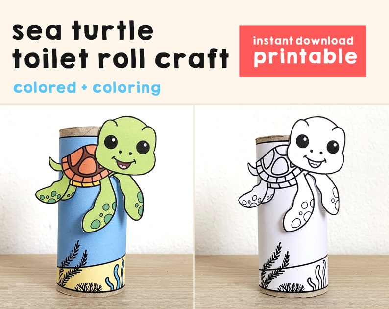 Sea Turtle Toilet Paper Roll Craft Ocean Animal Beach Sea - Etsy