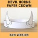 Devil Horns Paper Crown Party Coloring Printable Kids Halloween Craft ...