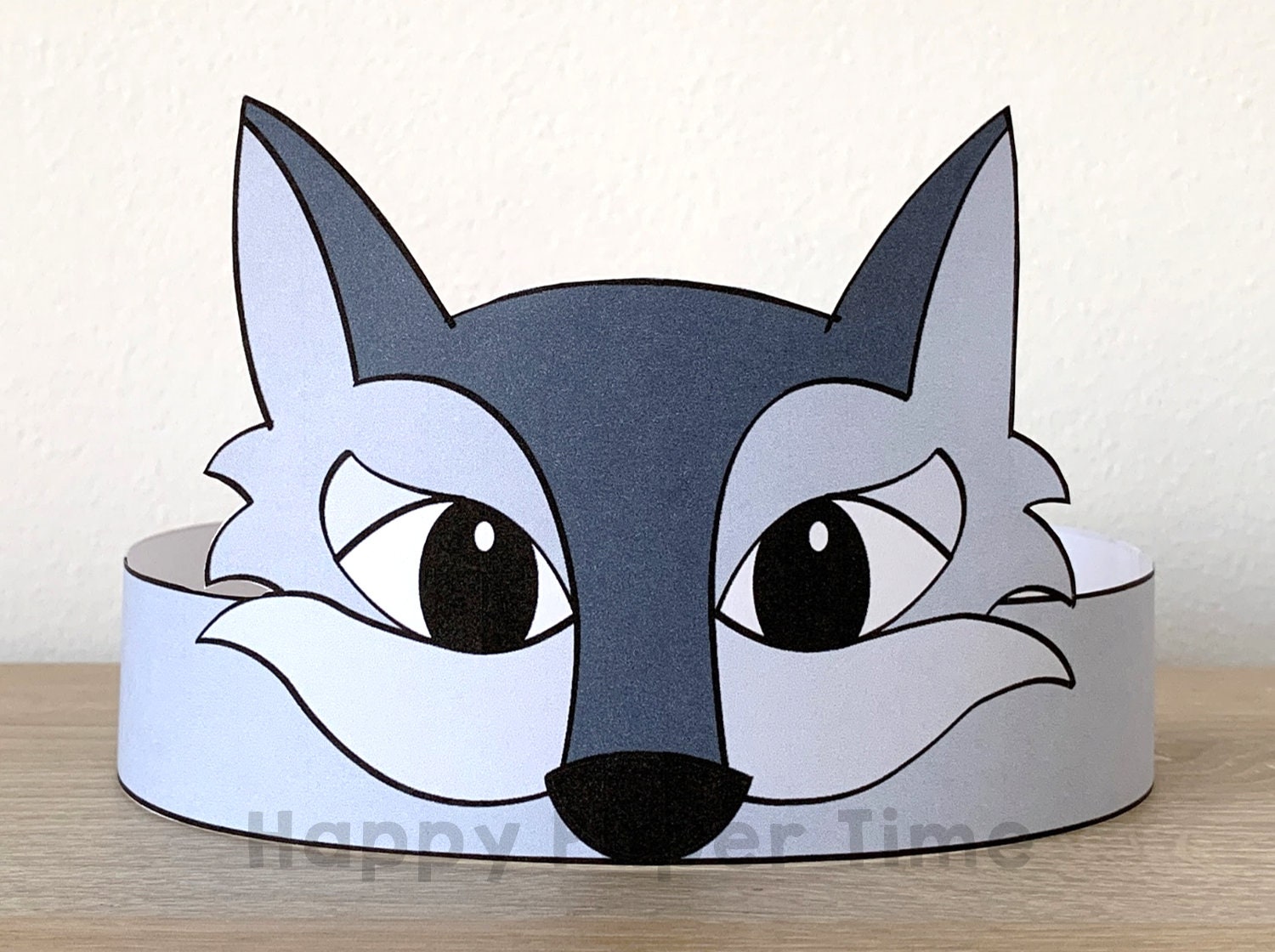 Wolf Paper Crown Coloring Printable Kids Craft Wolf Woodland - Etsy