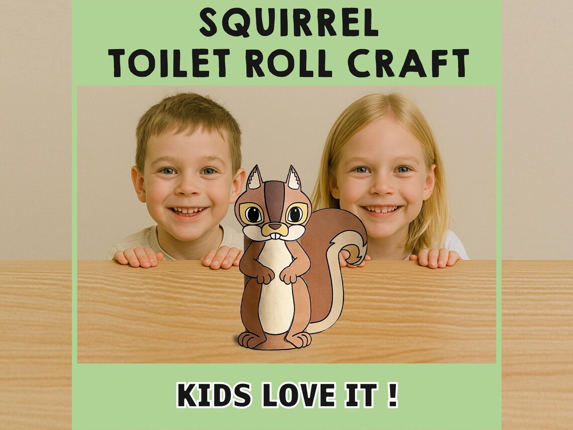 Squirrel Toilet Paper Roll Craft Forest Woodland Party Coloring ...