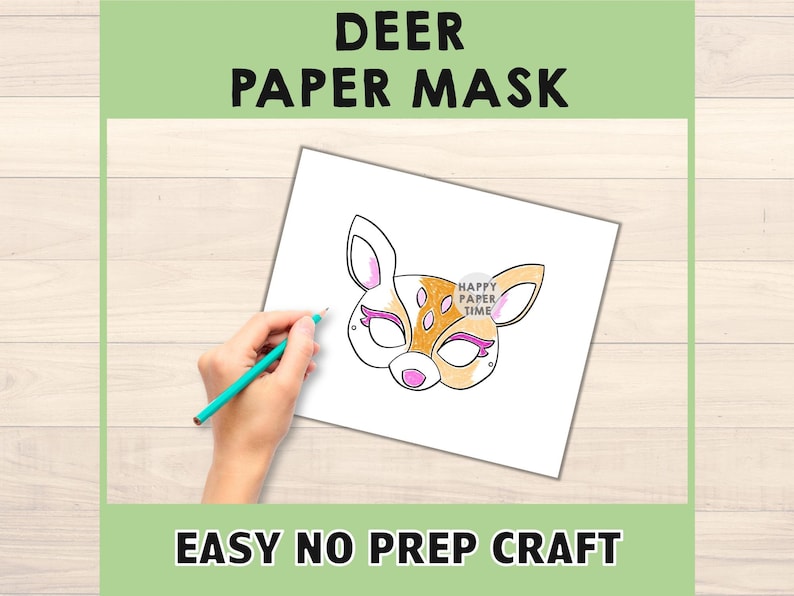 Deer Mask Printable Deer Party Printable Gift Deer Costume Deer Paper ...