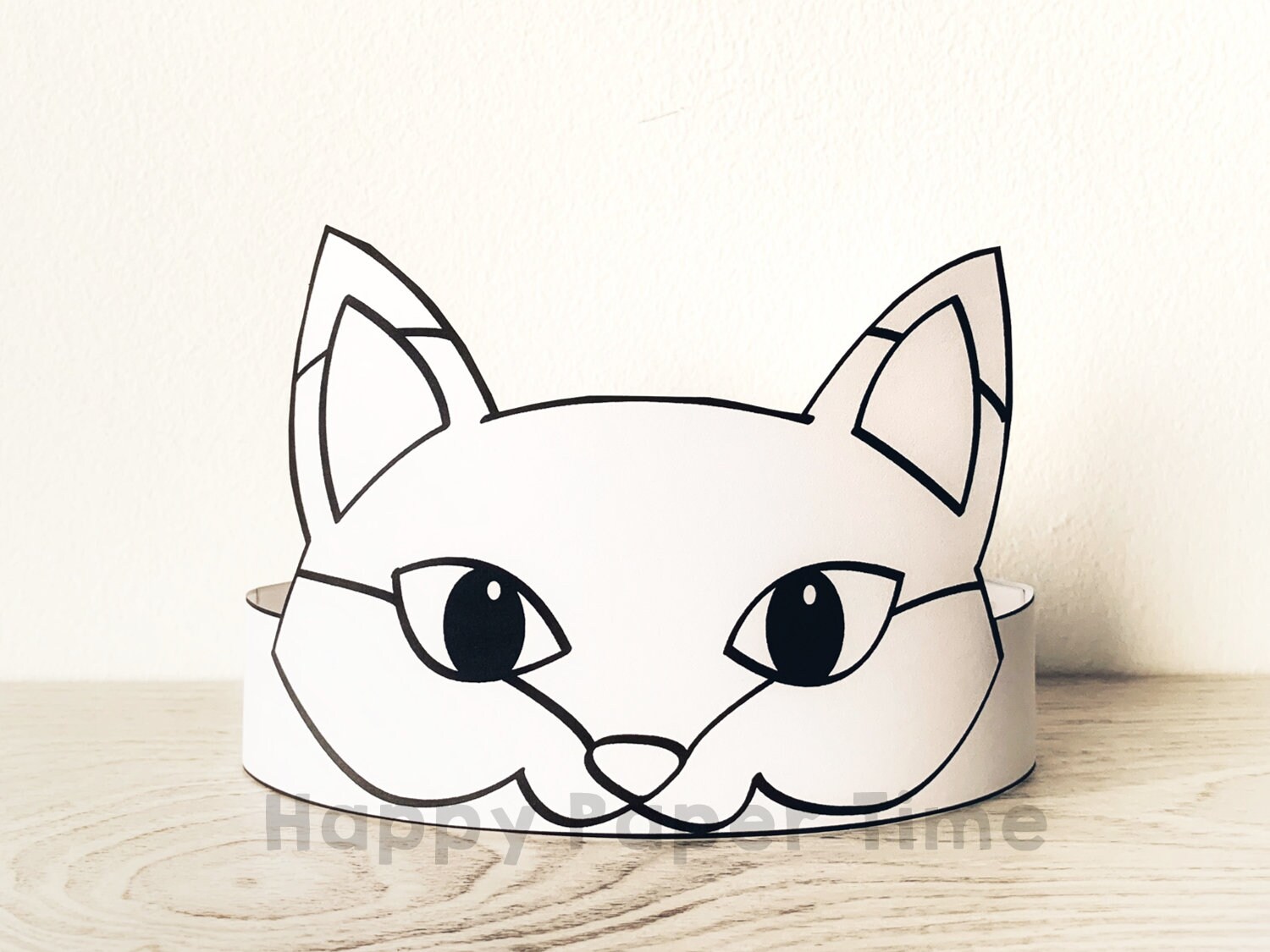 Fox Paper Crown Activity Coloring Printable Kids Craft - Etsy