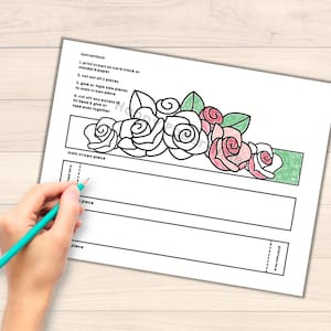 Roses Paper Crown Party Coloring Printable Kids Craft Spring Fairy ...