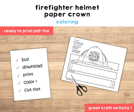 Firefighter Helmet Coloring Pages