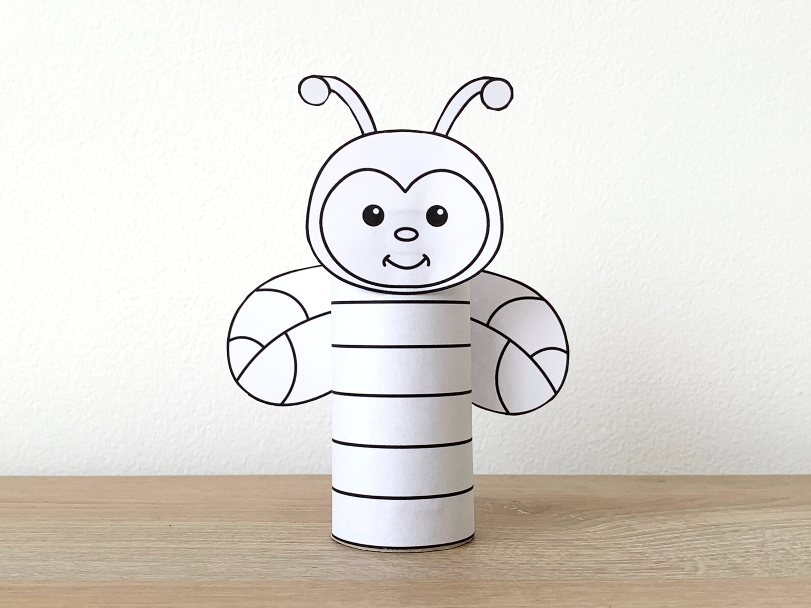 Bee Toilet Paper Roll Craft Bugs Insects Party Coloring - Etsy