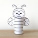Bee Toilet Paper Roll Craft Bugs Insects Party Coloring Printable ...