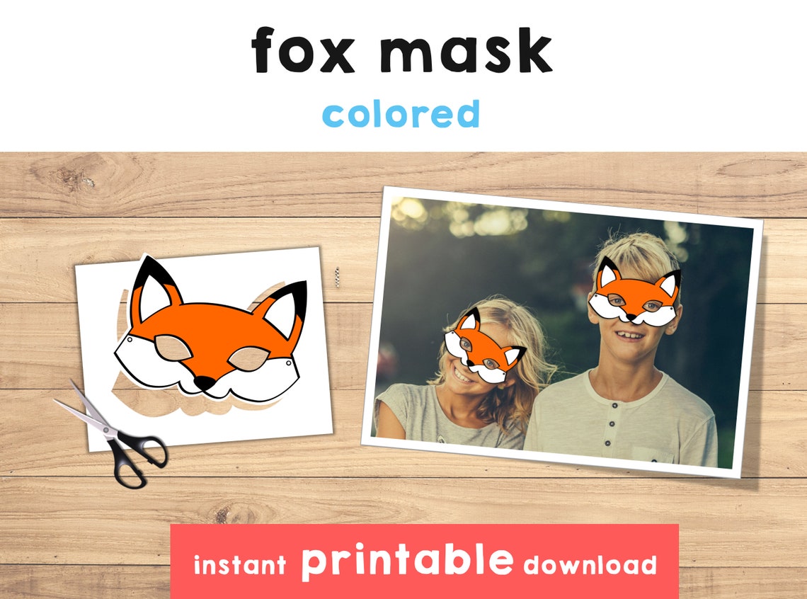 Fox costume Animal Mask Fox mask Fox Party Animal | Etsy