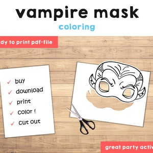 Vampire Mask Kids Vampire Costume Vampire Mask Diy Vampire Mask Kids ...