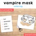 Vampire Mask Kids Vampire Costume Vampire Mask Diy Vampire - Etsy
