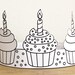 Birthday Cupcake Paper Crown Party Activity Printable Kids Coloring ...