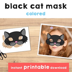 Black Cat Mask Kids Costume Black Cat Mask Diy Black Cat Mask Kids ...