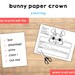 Bunny Paper Crown Headband Coloring Pet Animal Printable Kids - Etsy