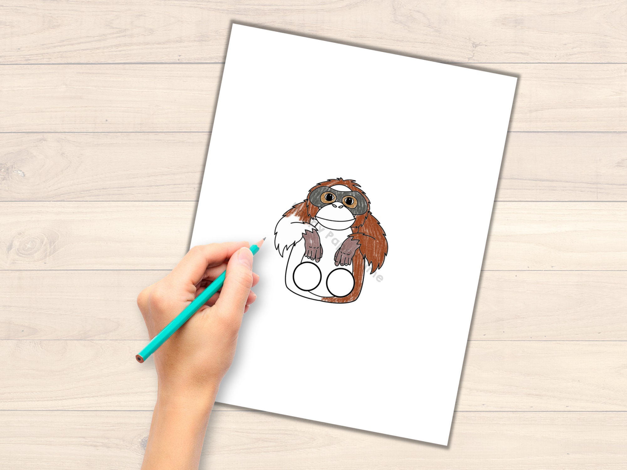 Orangutan Paper Craft Printable Asian Animal Finger Puppet Kids Craft ...