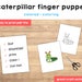 Caterpillar Paper Craft Printable Finger Puppet Template Kids - Etsy
