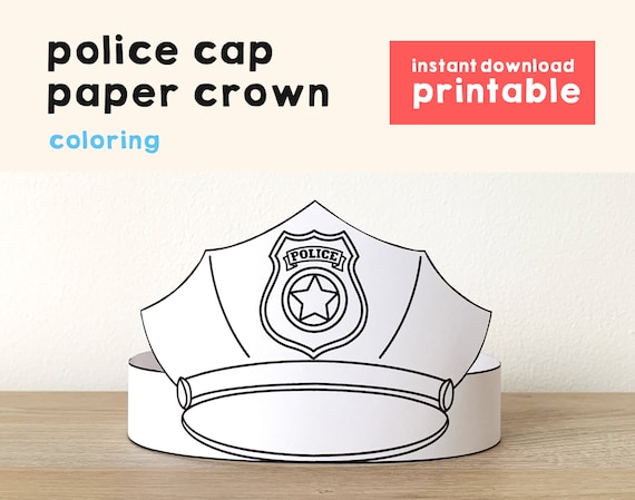 Policeman Hat Coloring Pages