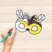 Bee Mask Costume Animal Mask Printable Party Favor Insect Halloween ...