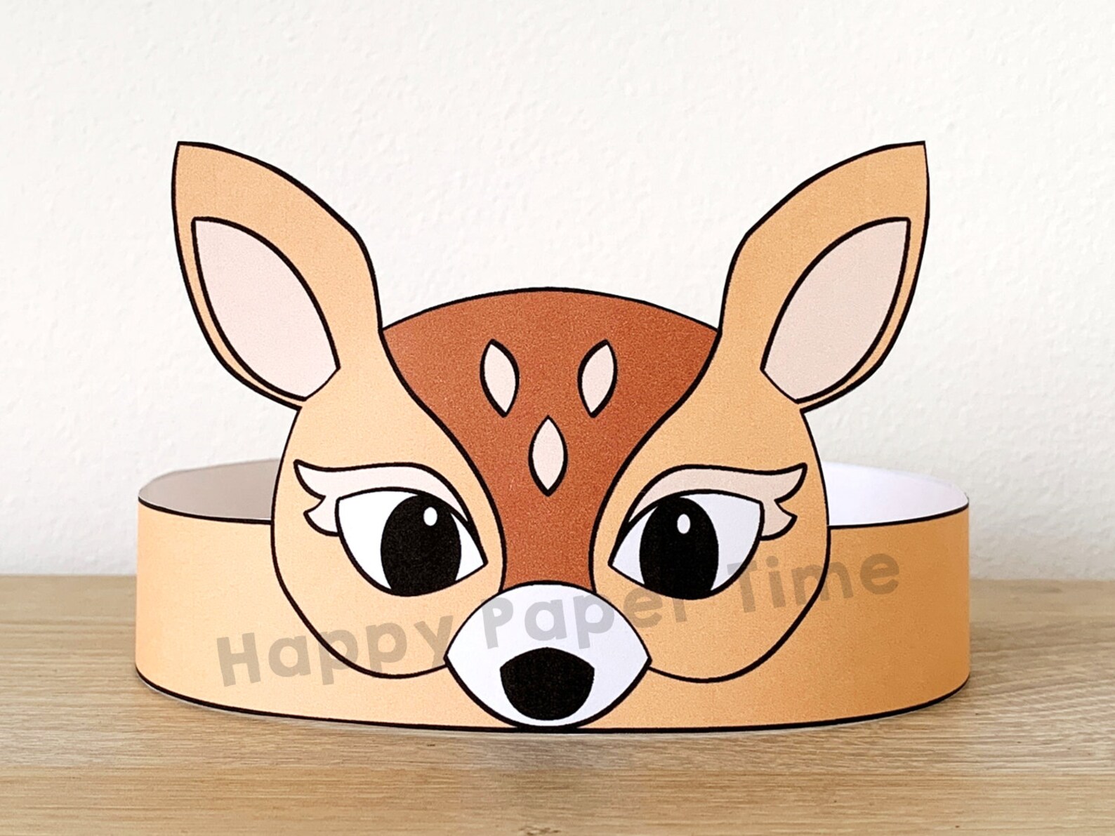 Deer Paper Crown Party Printable Kids Craft Woodland Birthday - Etsy