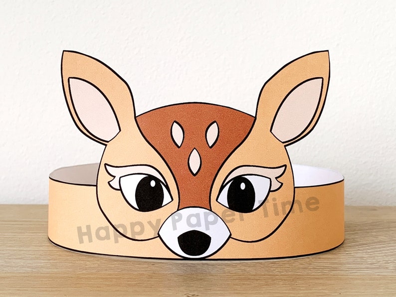 Deer Paper Crown Party Printable Kids Craft Woodland Birthday Gift ...