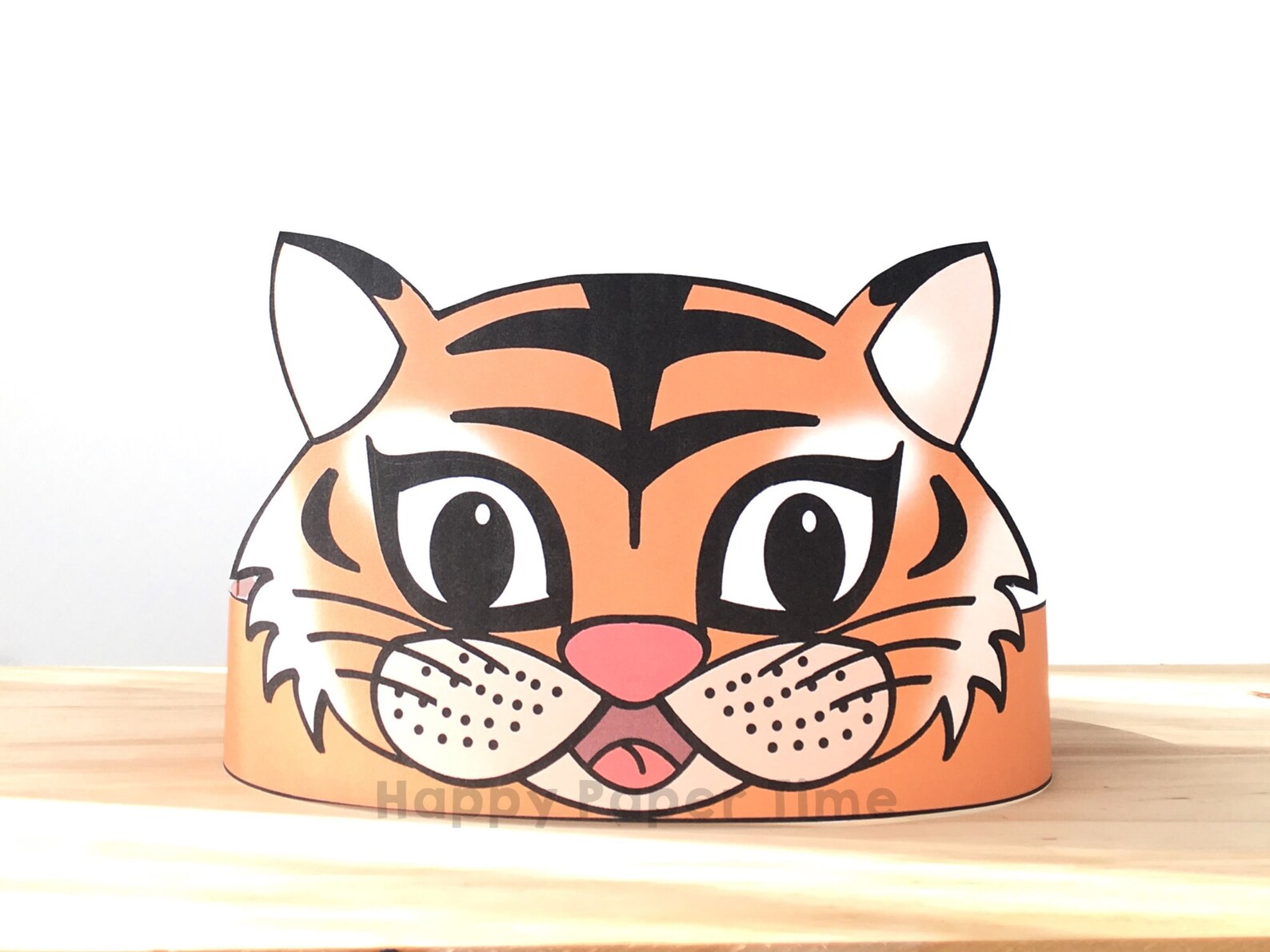 Tiger Paper Crown Party Printable Kids Craft Tiger Birthday | Etsy