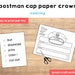 Postman Cap Hat Paper Crown Party Coloring Printable Kids Craft ...