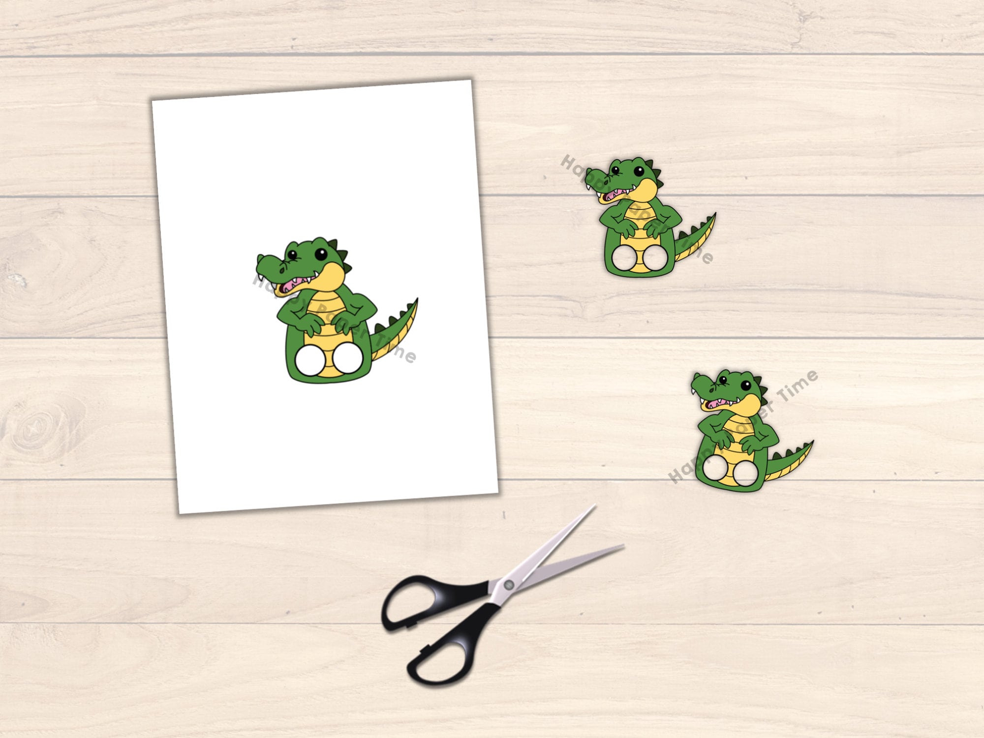 Crocodile Paper Craft Printable Australian Animal Finger - Etsy India
