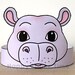 Hippo Paper Crown Party Coloring Printable Kids Craft African Birthday ...
