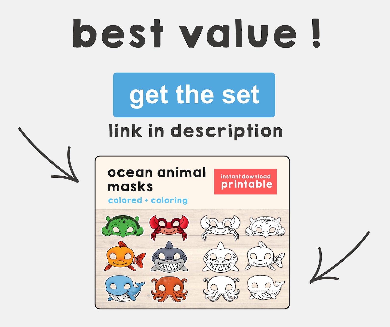 Sea Turtle Mask Template Costume Kids Diy Ocean Sea Animal - Etsy