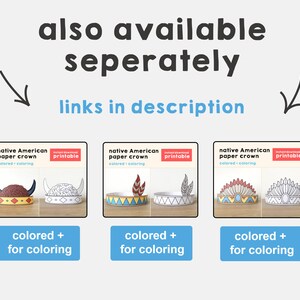 Native American Paper Crown Activity Printable Kids Craft Headband ...