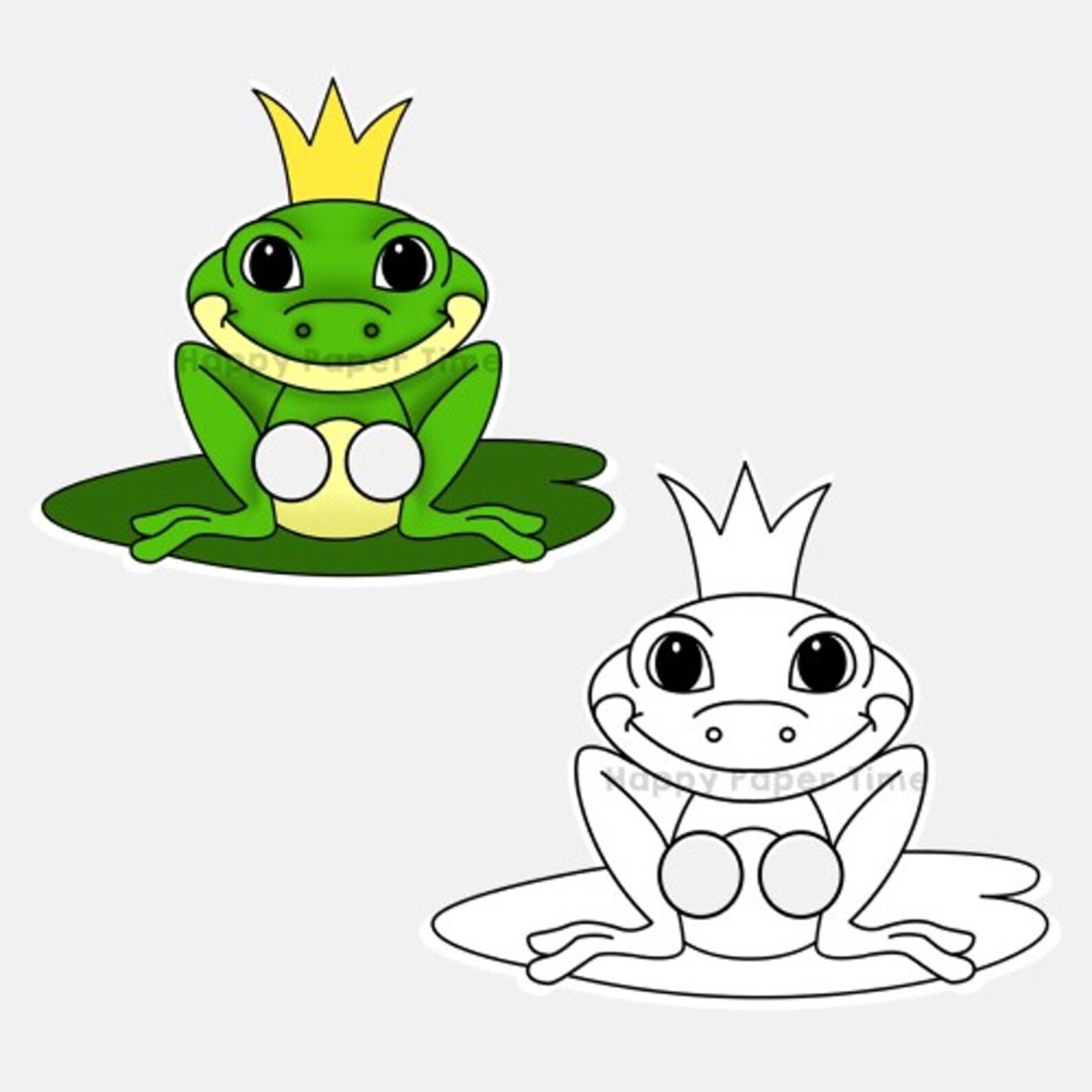 Frog Prince Paper Craft Printable Pond Animal Finger Puppet - Etsy