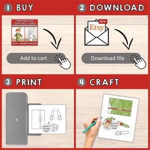 Christmas Elf Toilet Paper Roll Craft Christmas Party Coloring ...