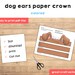 Dog Ears Paper Crown Party Coloring Printable Kids Craft Puppy - Etsy