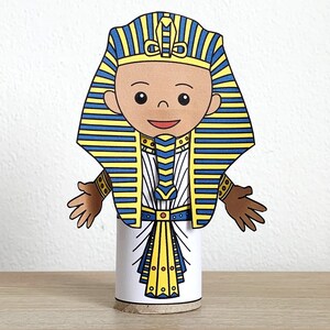 Pharaoh Toilet Paper Roll Craft Ancient Egypt Party Coloring Printable ...