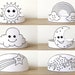 Astronomy Paper Crowns Coloring Sun Rainbow Moon Cloud Shooting Stars ...